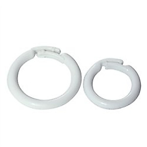 Home Sewing Depot - White Plastic Split Rings for Shades & Valances, 1/2" Id-7/8"od 25/pkg