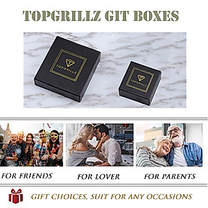 TOPGRILLZ Engagement Ring Men Gold Ring Cubic Zirconia Silver Ring Diamond Rings for Women 9mm Iced out 14K Gold Plated 2 Rows Round Cut Eternity Chunky Ring（Silver,9.5