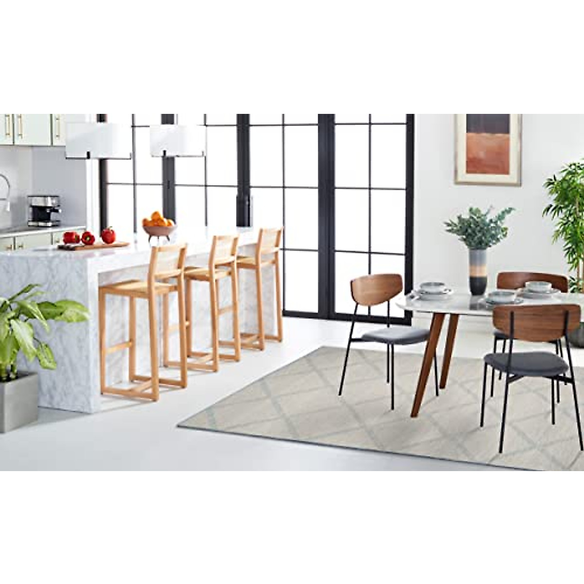 SAFAVIEH Montauk Collection Accent Rug - 3' x 5', Light Blue, Handmade Cotton, Ideal for High Traffic Areas in Entryway, Living Room, Bedroom (MTK821B)