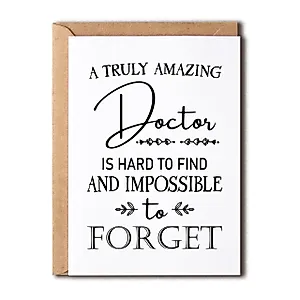 EruditeGifts Funny Appreciation Card - Thank You Card For Doctors - Hilarious Birthday Card - Gift Card For Doctor Him Her
