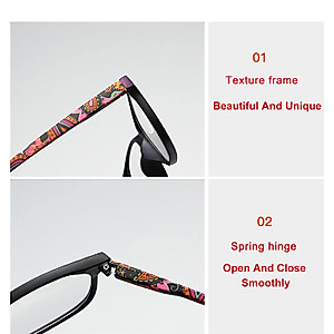 CVVTSPE 4-Pack Reading Glasses Anti-Blue Light Anti-Fatigue, Unisex, Anti-UV/Anti-Glare Filtering Lightweight Reader