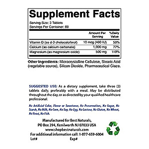 Calcium Magnesium with Vitamin D3 1500mg & Potassium Gluconate 595 Mg
