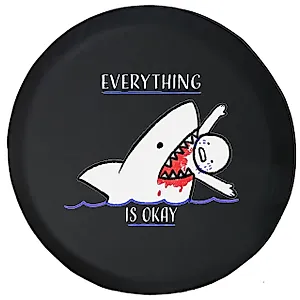 Camper Tire Covers Everything Okay Shark Attack Custom Car Spare Tire Covers Size 30 to 31 Inch
