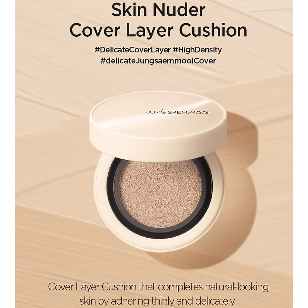 [JUNGSAEMMOOL OFFICIAL] Skin Nuder Cover Layer Cushion 21 (N-Light) | Refill Included | Delicate Cover | All-day Lasting | Makeup Artist Brand