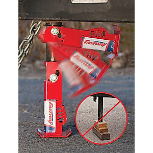 Fastway Flip 88-00-6500 Trailer Tongue Automatic Fold-Up Jack Foot Plate--6 Inch Extension (2-Inch Inner Jack Tube), 2 1/4 Inch , RED