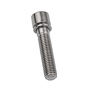 Wanyifa Titanium M7 32mm 1.0mm Pitch Allen Hex Socket Head Bolt Screw with Washer Pack of 4(Silver)