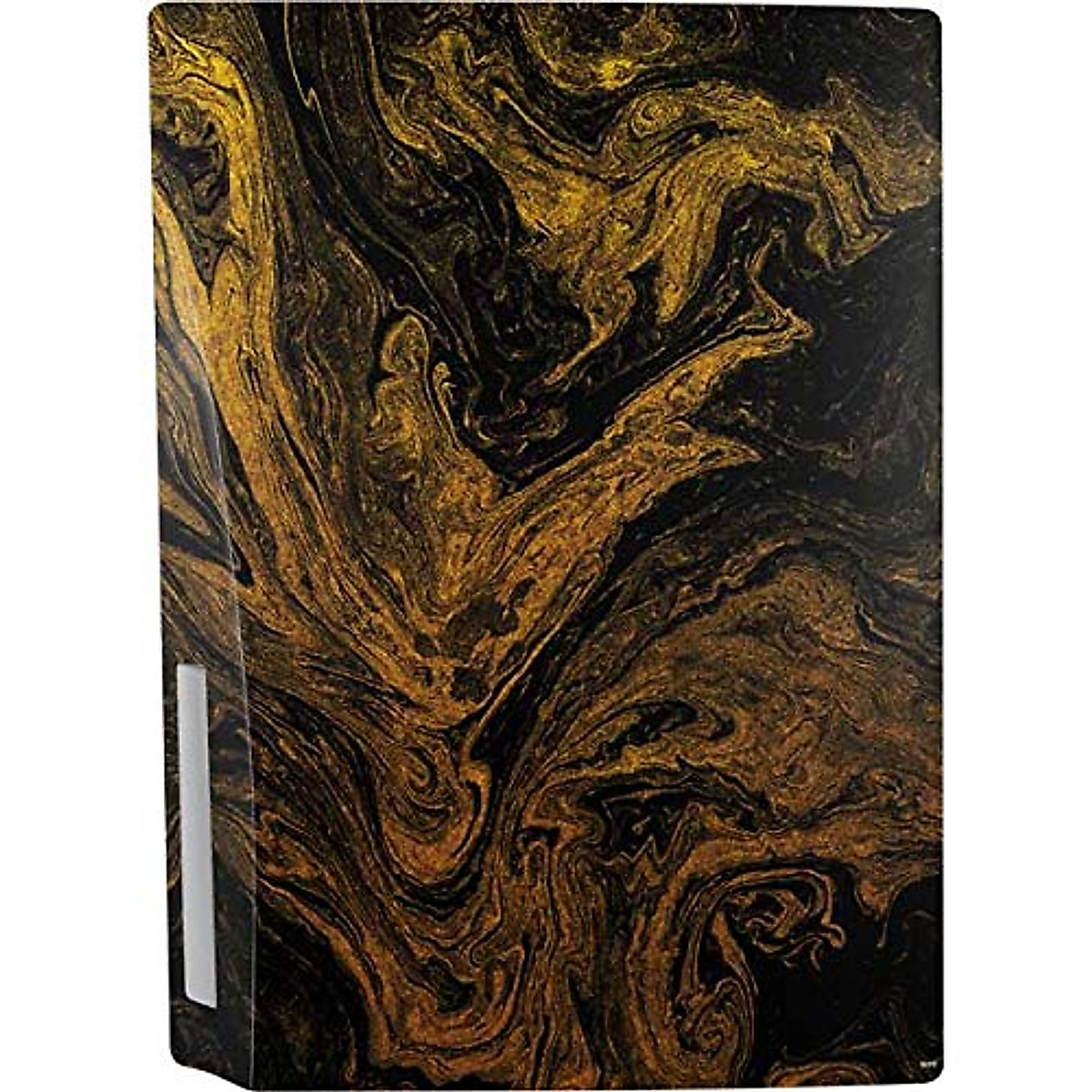 Skinit Decal Gaming Skin Compatible with PS5 Bundle - Gold and Black Marble Design