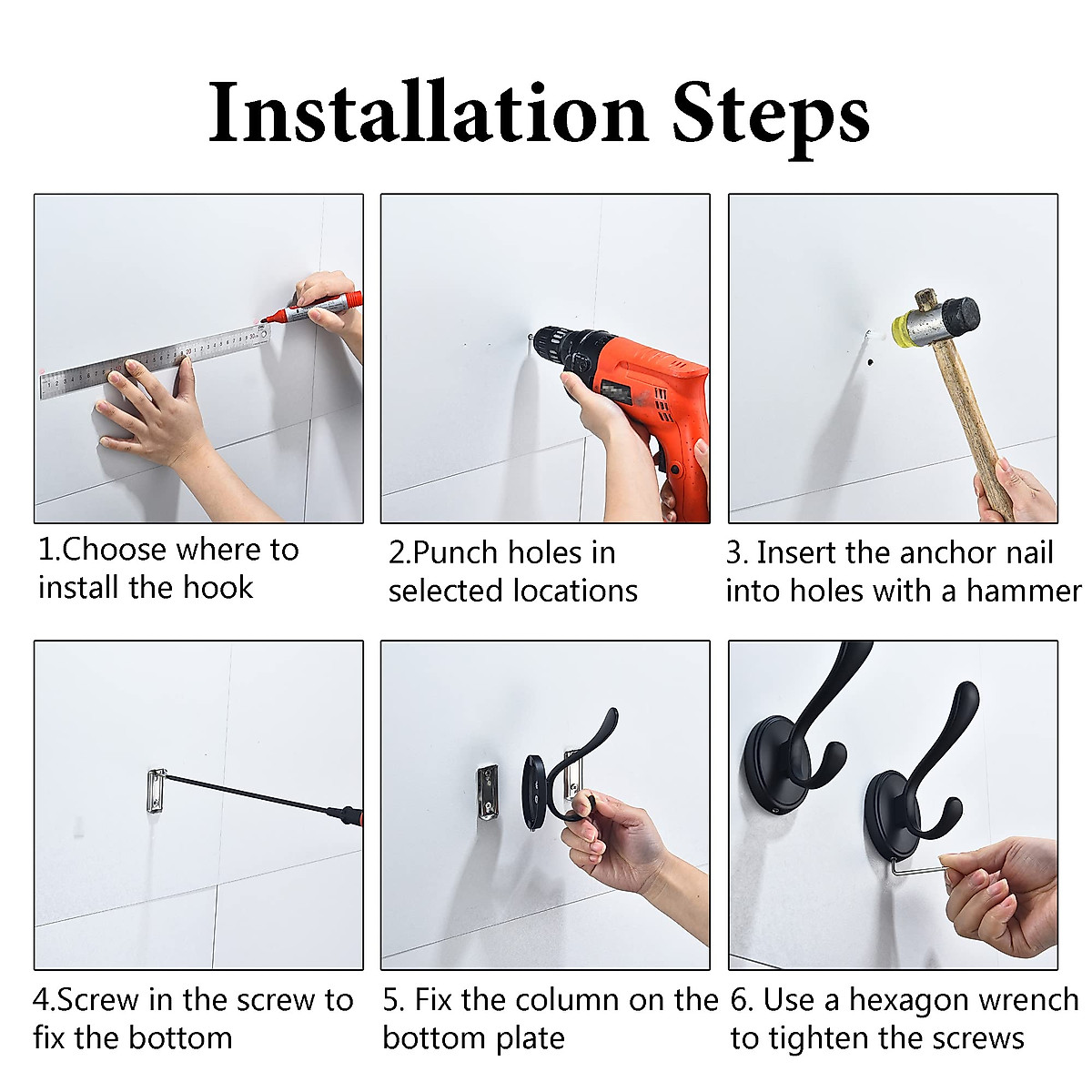 DMYMAT Antique Brass Towel Hooks, Vintage Gold Bathroom Robe Hooks Wall Mounted, 4 Pack Heavy Duty Wall Coat Hooks for Farmhouse Bedroom Kitchen