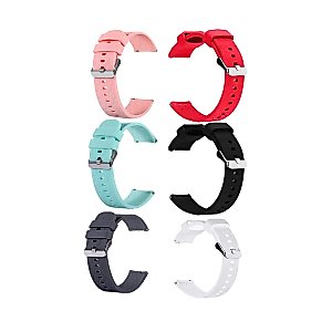 TenCloud Bands Compatible with Moowhsh Smart Watches G35 Replacement Wristbands Accessory Adjustable Soft Silicone Quick Release Strap for Moowhsh G35 Smartwatch (6Colors)