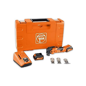 Fein Multimaster Tool AMM 300 Plus Start Oscillating Kit - 12V Battery-Powered Cordless Multi Tool for Interior Work and Renovation - Includes 7 Accessories and Case - 71293261090