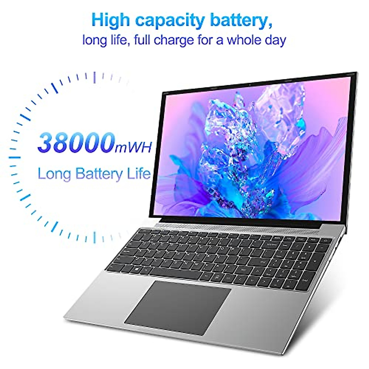 jumper Laptop, Quad-Core Intel Celeron CPU, 4GB RAM 128GB EMMC, 16“ FHD IPS 1920x1200 Screen, Windows 11 Laptop Computer with Office 1-Year Subscription, 4 Speakers, 2.4/5G WiFi, Expandable 1TB SSD.