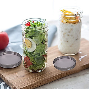 BPFY 6 Pack 20 oz Glass Mason Jars With Lids, Canning Jars for Jam, Honey, Baby Food, Candy, Cookie, Wedding Favor Decorating Jelly Jar, Candle Holder