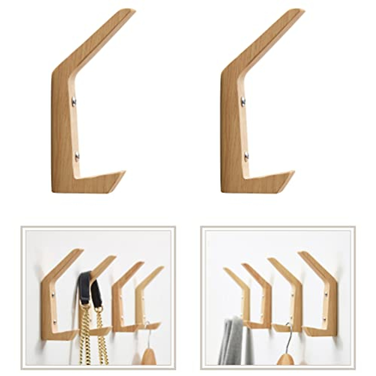 Cabilock Belt Hanger Belt Hanger Belt Hanger 2pcs Wooden Coat Hooks Wall Mounted Single Wall Wood Hook Rack Clothes Hat Hanger Towel Rack Hat Hangers Hat Hangers Hat Hangers