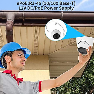 EmpireTech Smart 2MP AI Low Light 2.7mm–13.5mm Motorized Lens Turret Starlight IP IR Camera SMD Plus,POE Power Support,Vehicle and Human Detection,Built-in Mic,IP67 Weatherproof IPC-T3241T-ZA