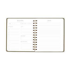 Fringe Studio Non-Dated Daily Planner, Vegan Leather Cover, NOUVEAU BLOSSOM APRICOT", 6" x 7.25", 160 Pages (877007)