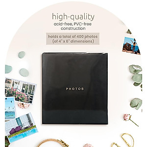 kieragrace KG Jocelyn Photo Album – Black, Holds 400 4" x 6" Photos