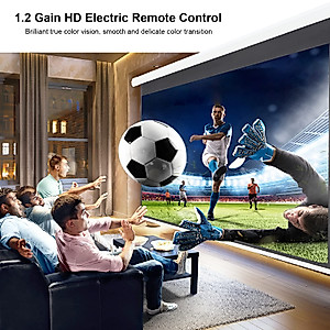 YODOLLA Motorized Projector Screen 84",16:9 4K HD Electric Projector Screen Wall Mounted Ceiling Automatic Retractable Movie Screen for Indoor Outdoor