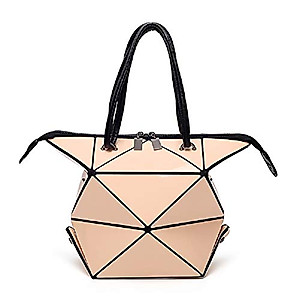 Geometric Luminous Purses and Handbags Holographic Reflective Crossbody Bag Irredescent Flash Rainbow Tote B