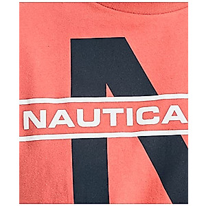Nautica Men's Short Sleeve 100% Cotton Nautical Series Graphic Tee, Sailor Red, Small