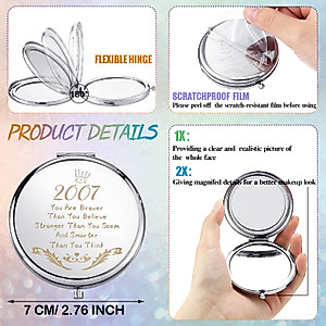 Didaey 14/16/17/18/19/22 Years Old Birthday Sweet Gift Makeup Bag 12 oz Tumbler Keychain Makeup Mirror for Daughter Bff Mother(17th Birthday)