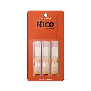 D’Addario Woodwinds - Rico Alto Clarinet Reeds - RDA0325 - Strength 2.5, 3-Pack