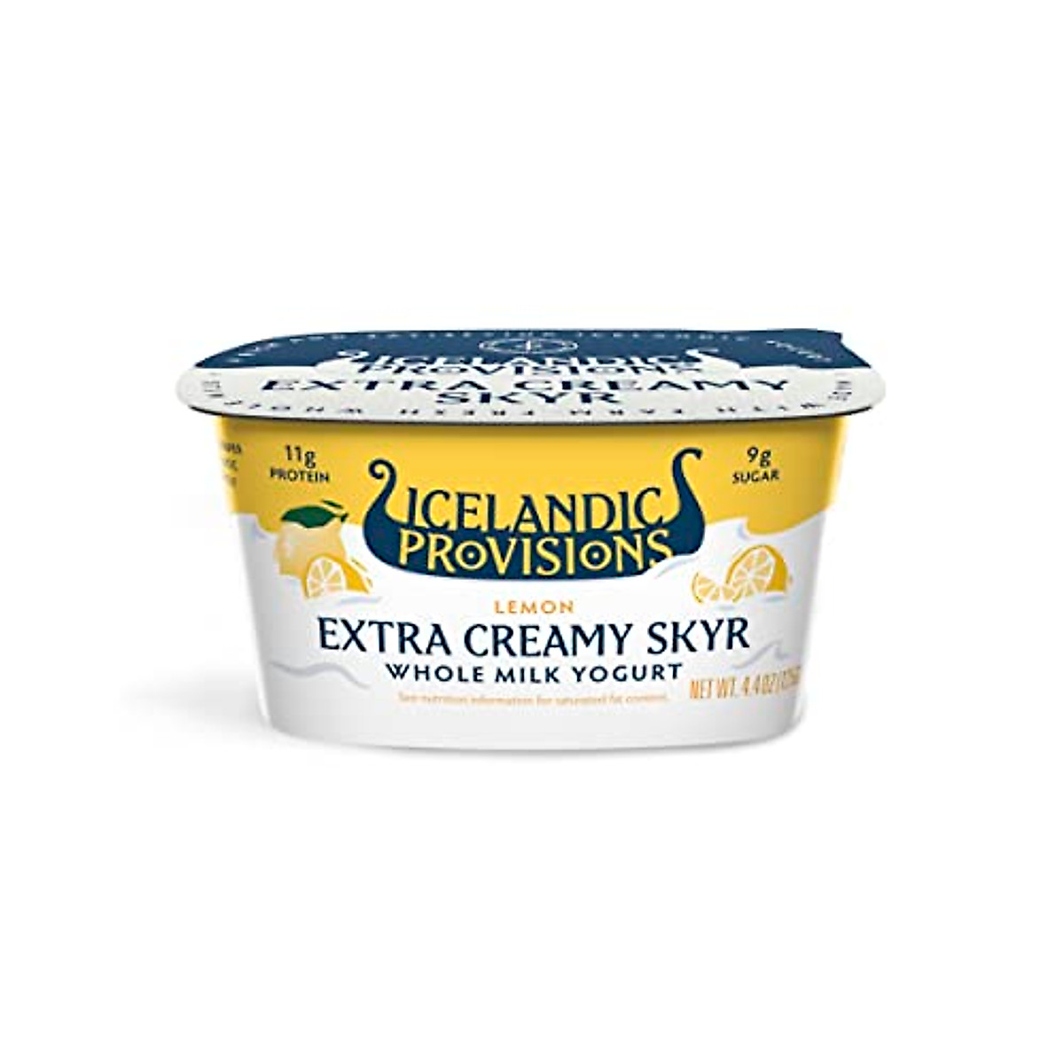 Icelandic Provisions Extra Creamy Skyr Lemon Whole Milk Yogurt, 4.4 oz