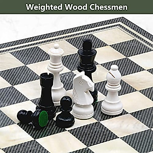 Woodronic 15" Handmade Chess Set, High Gloss Chess Box with Wood Chessmen, Classic Strategy Board Games for Kids and Adults, Perfect for Decor and Casual Play
