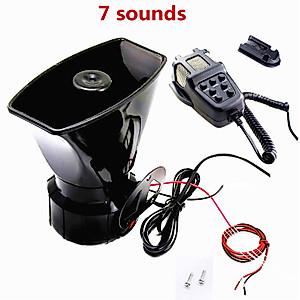 Viping Car Horn Siren Police Car Siren Horn Speaker 80W siren speaker Horn with Mic PA speaker system Emergency Sound Amplifier Alarm System Kit Alarm Horn for any 12V Truck lorry boat car ect