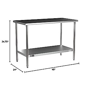 TRINITY EcoStorage NSF, 48-Inch Stainless Steel Utility Table,