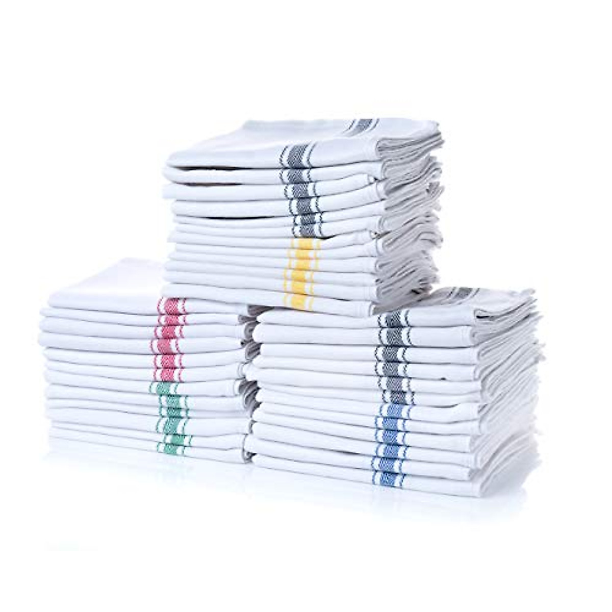 Simpli-Magic 79165 Kitchen Towels, Pack of 15, Towels, 15" x 26", Herringbone Multi-Color