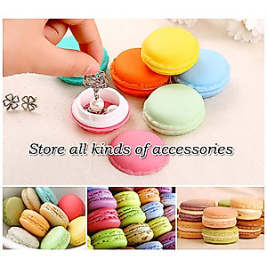 AKOAK 6 Pcs Mini Macaron Candy Box Earrings/Ring/Necklace/Headphones/SD Card Storage Box Round Pill Box