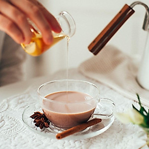 Hario Tea Cup and Saucer Set, 230ml, Clear