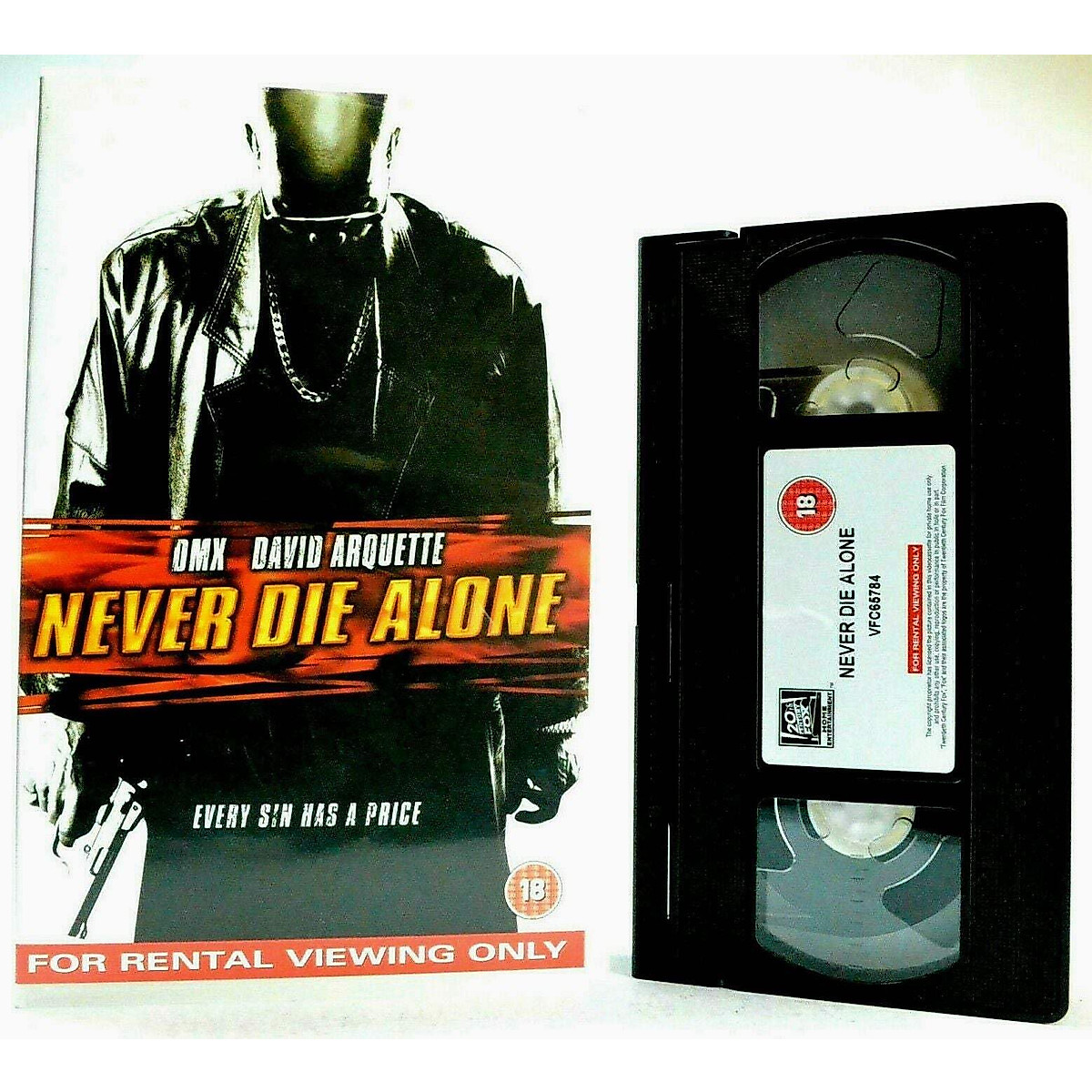 Never Die Alone. DMX Action - Ruthless Gangsters - Large Box - Ex-Rental - VHS