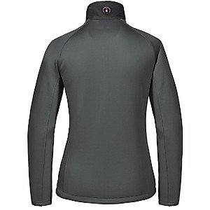 Little Donkey Andy Women's Insulated Hiking Jacket, Thermal Running Hybrid Jacket, Lightweight Breathable and Warm, Gray Size XL