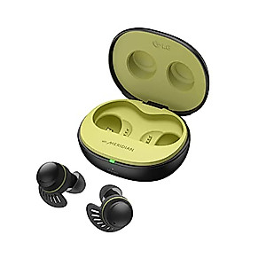LG TONE Free True Wireless Bluetooth Sports Earbuds TF8 - with Uvnano Charging Case, IP67 Dust and Water Resistance, Black
