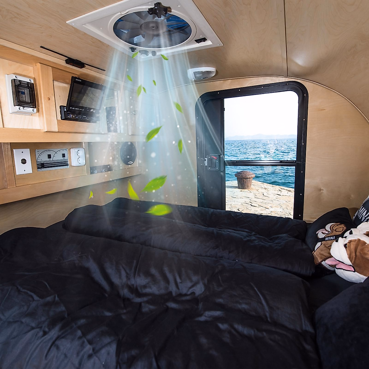 CPVNQMDG 6 inch RV Vent Fan Blade D-Bore Fits Replacement RV Bathroom Camper Vent Fan and Jensen roof Vents and Range Hoods or Any 12 Volt Motor with a 0.094-inch D-Shaped Shaft