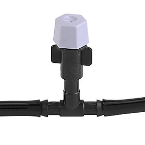 Misting Cooling System,4/7mm Watering Tubing,Misting Nozzle Sprinkler,Faucet Adapter Outdoor Garden Patio Greenhouse Micro Drip Irrigation Kit (5M Watering Set)