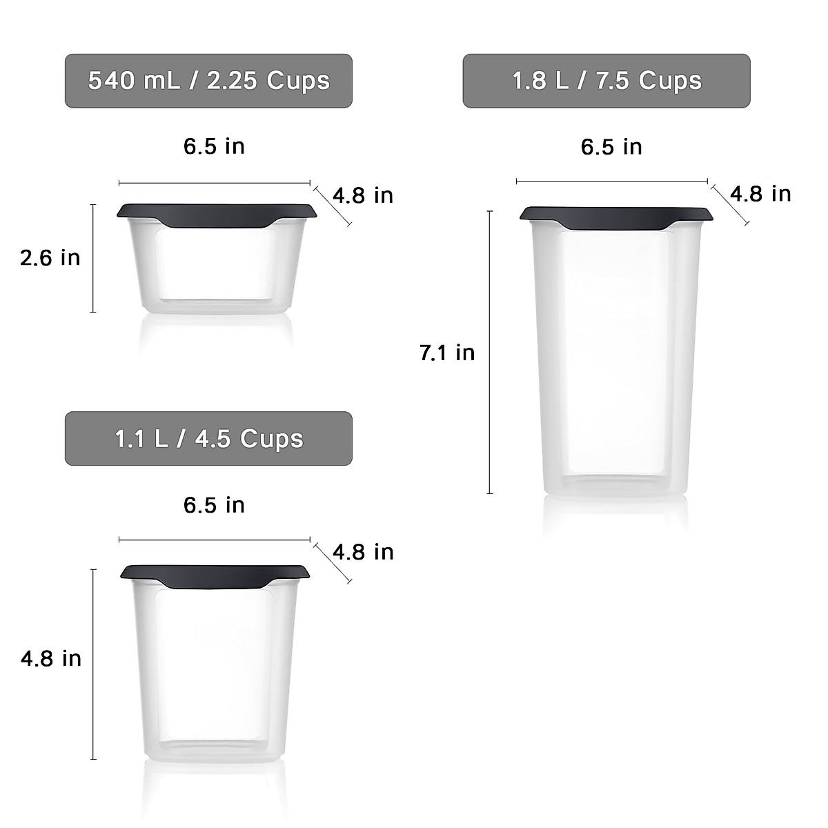 Tupperware One Touch Fresh Seal & Store 9-Container Food Storage Set - Dishwasher Safe & BPA Free - (9 Containers + 9 Lids)