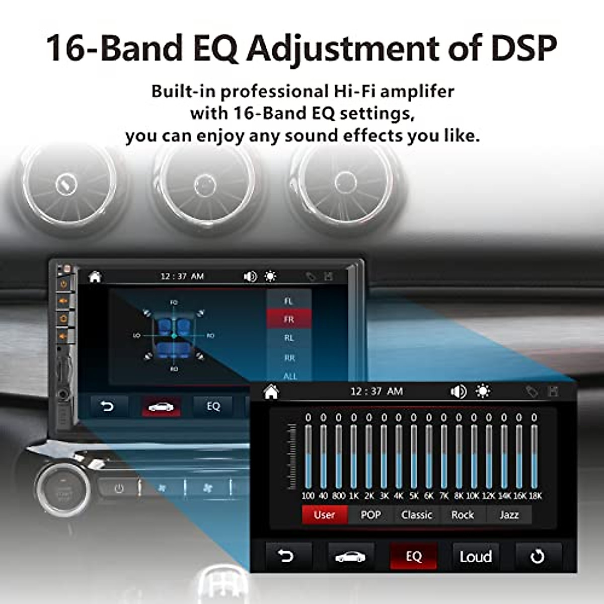 LXKLSZ Double din Car Stereo Compatible with Carplay/Android Auto with 7 inch Touch Screen Bluetooth/Mirror Link/Hands-Free Calling/FM/AM/EQ Rear View Camera