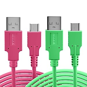 USB C Charger for Nintendo Switch, USB Type C Fast Charging Cable for Nintendo Switch, MacBook, Pixel C, LG Nexus 5X G5, Nexus 6P/P9 Plus, One Plus 2, Sony XZ and more - Pink and Green (4.92ft)