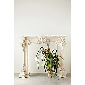 Creative Co-Op Decorative Wood Fireplace Mantel With Distressed Finish, White