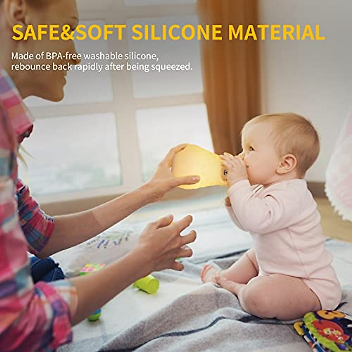 Alpaca Night Light for Kids Desk Lamp, LED Toddler Light Up Bed Room Bedside Dimmable Nursery Night Lamp for Breastfeeding, Rechargeable Baby Light Soft Eye Caring for Teen Girl Boy Baby Shower Gifts