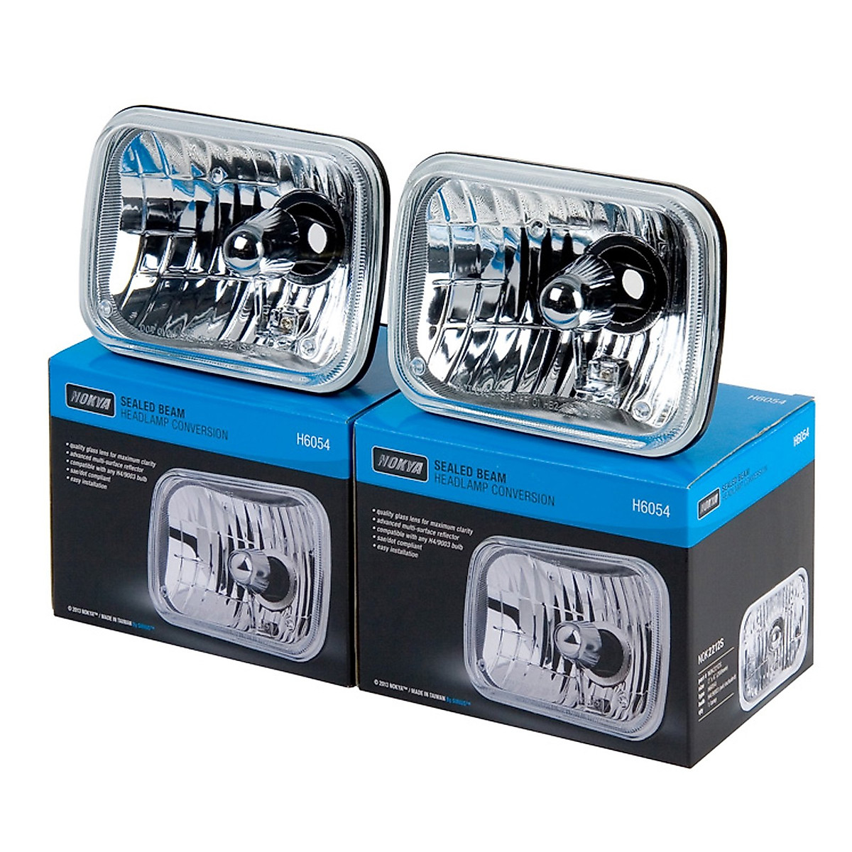 H6054 Nokya Sealed Beam Replacement Headlight 7x6" (200mm) One Pair SAE/DOT NOK2212S