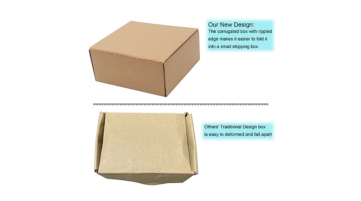 Small Shipping Boxes 6x4x3 | Eco-Friendly Kraft Cardboard Pack