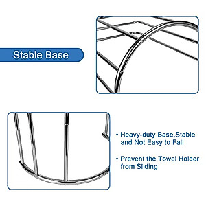 Towel Rack Standing Hand Towel Holder for Bathroom, 3 Tier Stainless Steel Towel Countertop Holder Stand, Waterproof Tower Stand for Bathroom Kitchen Outdoor Chrome Finish