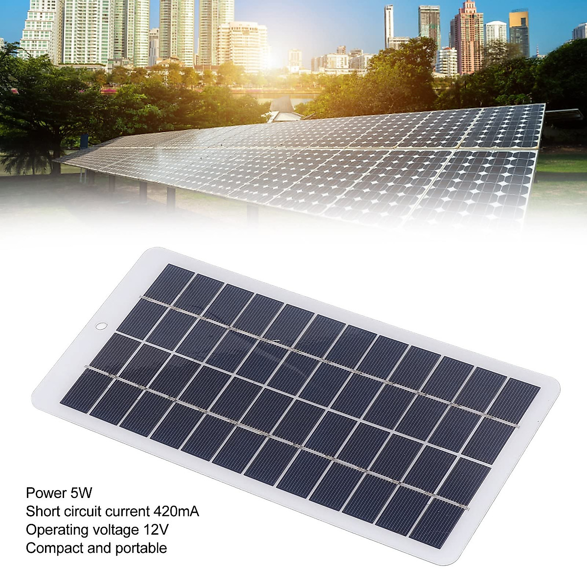 Solar Panel Kit 5W 12V Transmittance Solar Panel Charger for Street Lighting Outdoor Solar Advertising Polycrystalline Silicone Solar Panel