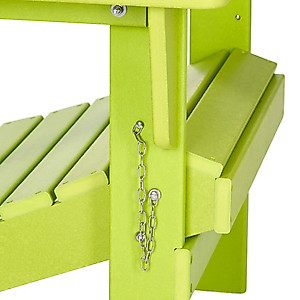 WestinTrends Malibu 2-Piece Set Outdoor Folding Poly Adirondack Chair, Lime