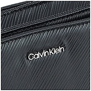 Calvin Klein Women's Elevated Crossbody Saffiano Tote, Ck Black, One Size, Ck Black, One Size