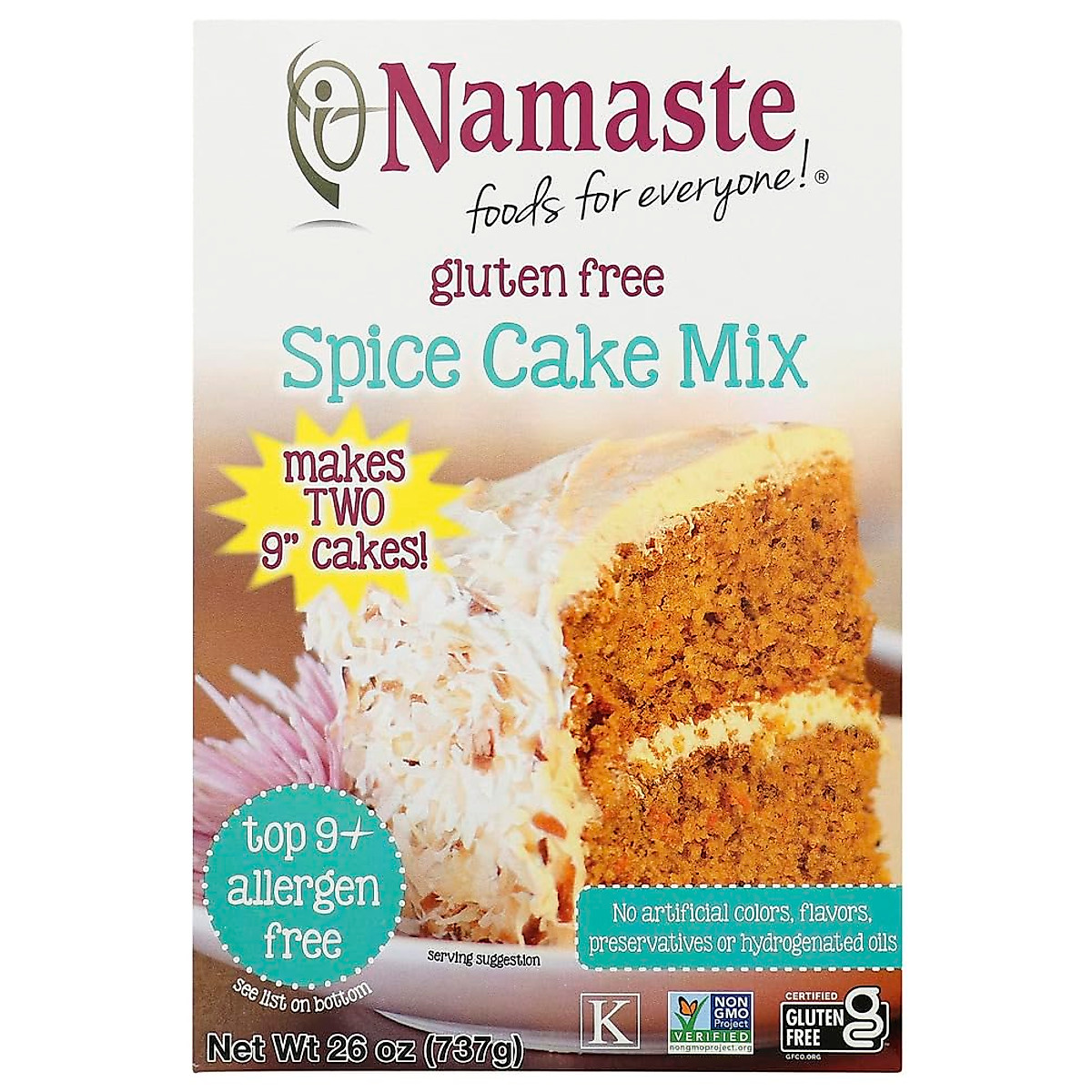 Namaste Foods, Gluten Free Spice Cake Mix, 26-Ounce Bags (Pack of 1)