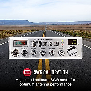 Cobra 29 LTD Professional CB Radio - Easy to Operate Emergency Radio, Instant Channel 9, 4-Watt Output, Full 40 Channels, Adjustable Receiver and SWR Calibration, Dual-Mode AM/FM Access, Black